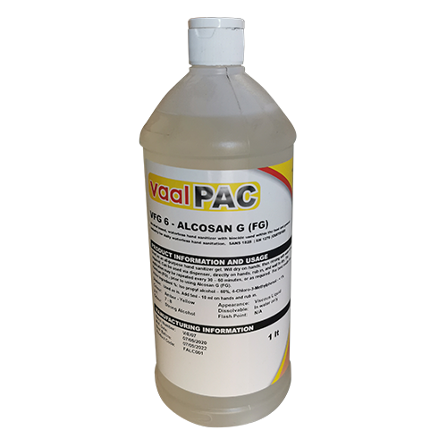 Alcosan G Hand Sanitiser Gel 1L / 5L – VaalPac