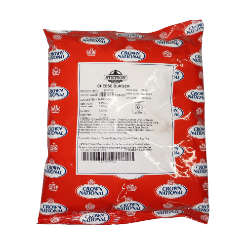 Crown Stetson Cheese Burger 1Kg – VaalPac